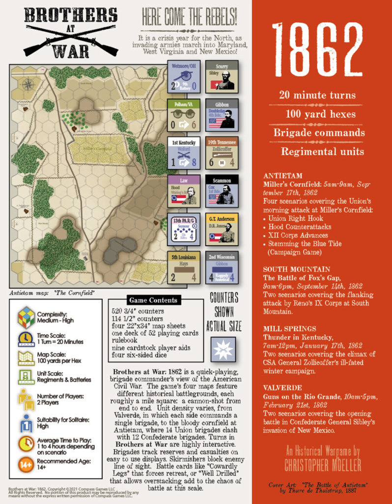 Brothers at War: 1862 – Compass Games