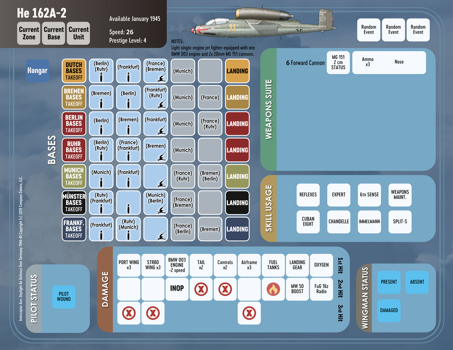 Interceptor Ace, Volume 2: Last Days of the Luftwaffe, 1944-1945 – Compass Games