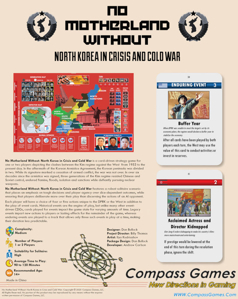 No Motherland Without: North Korea in Crisis and Cold War – Compass Games