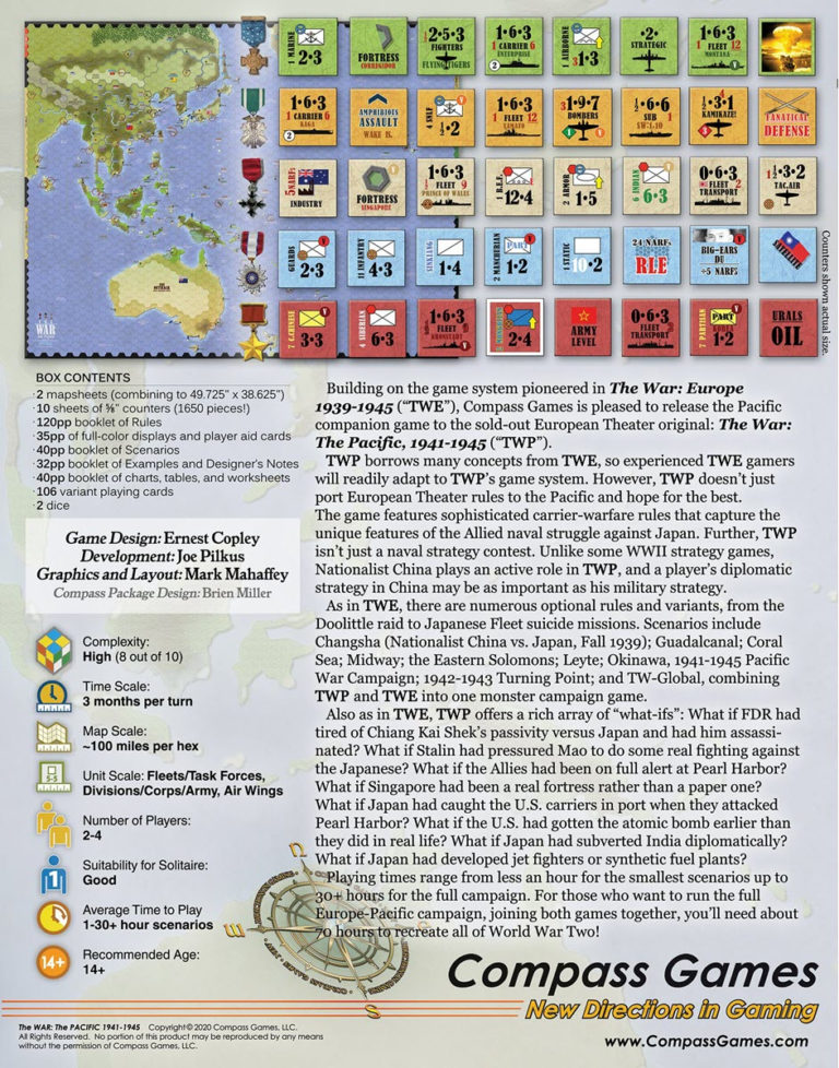 The War: The Pacific, 1941-1945 – Compass Games