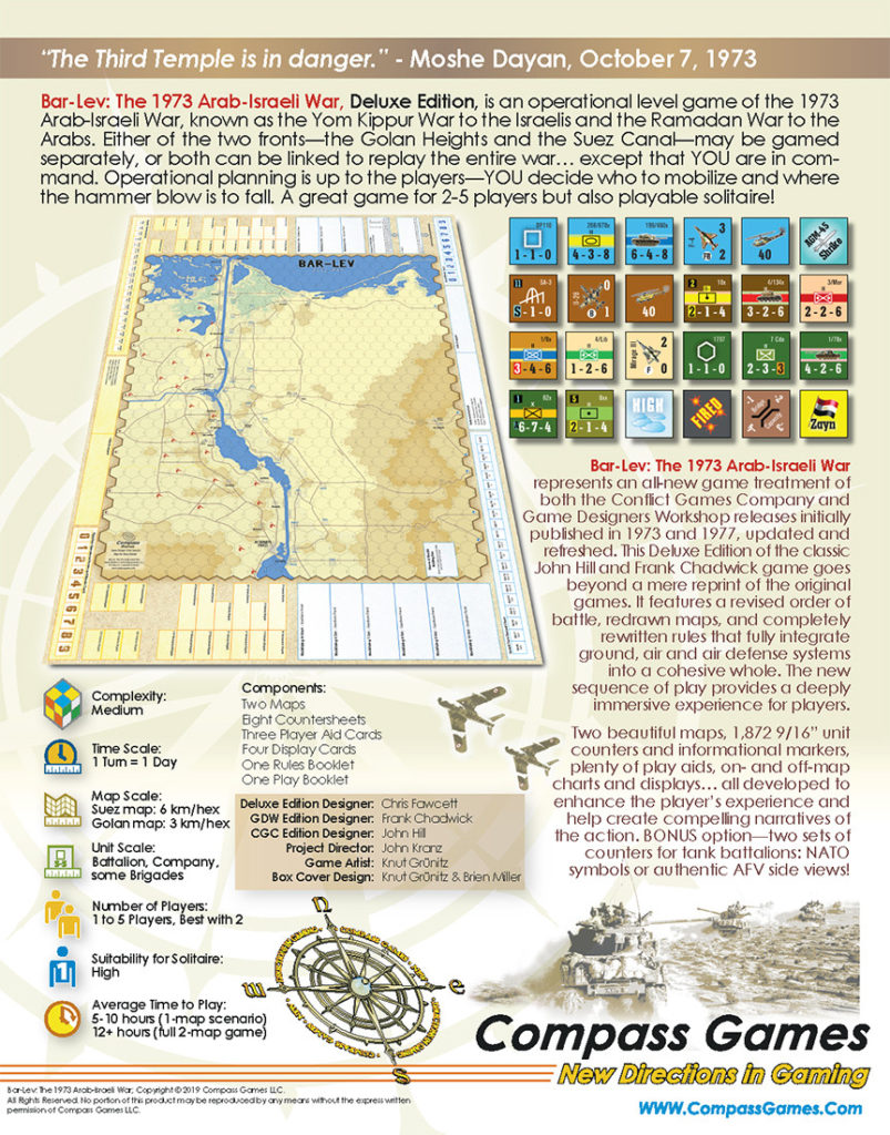 Bar-Lev: The 1973 Arab-Israeli War, Deluxe Edition – Compass Games