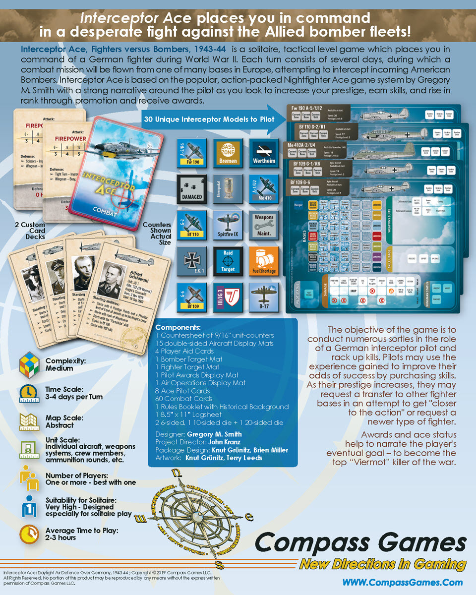 Interceptor Ace: Daylight Air Defense Over Germany, 1943-44 – Compass Games