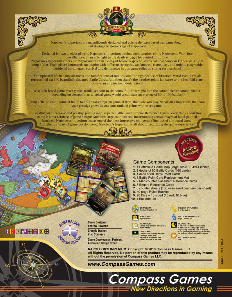 Napoleon’s Imperium, 1798-1815 – Compass Games