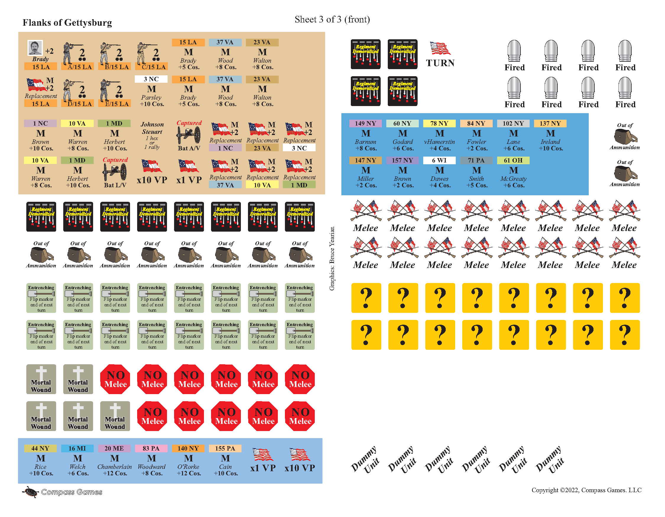 Gettysburg Game Counters