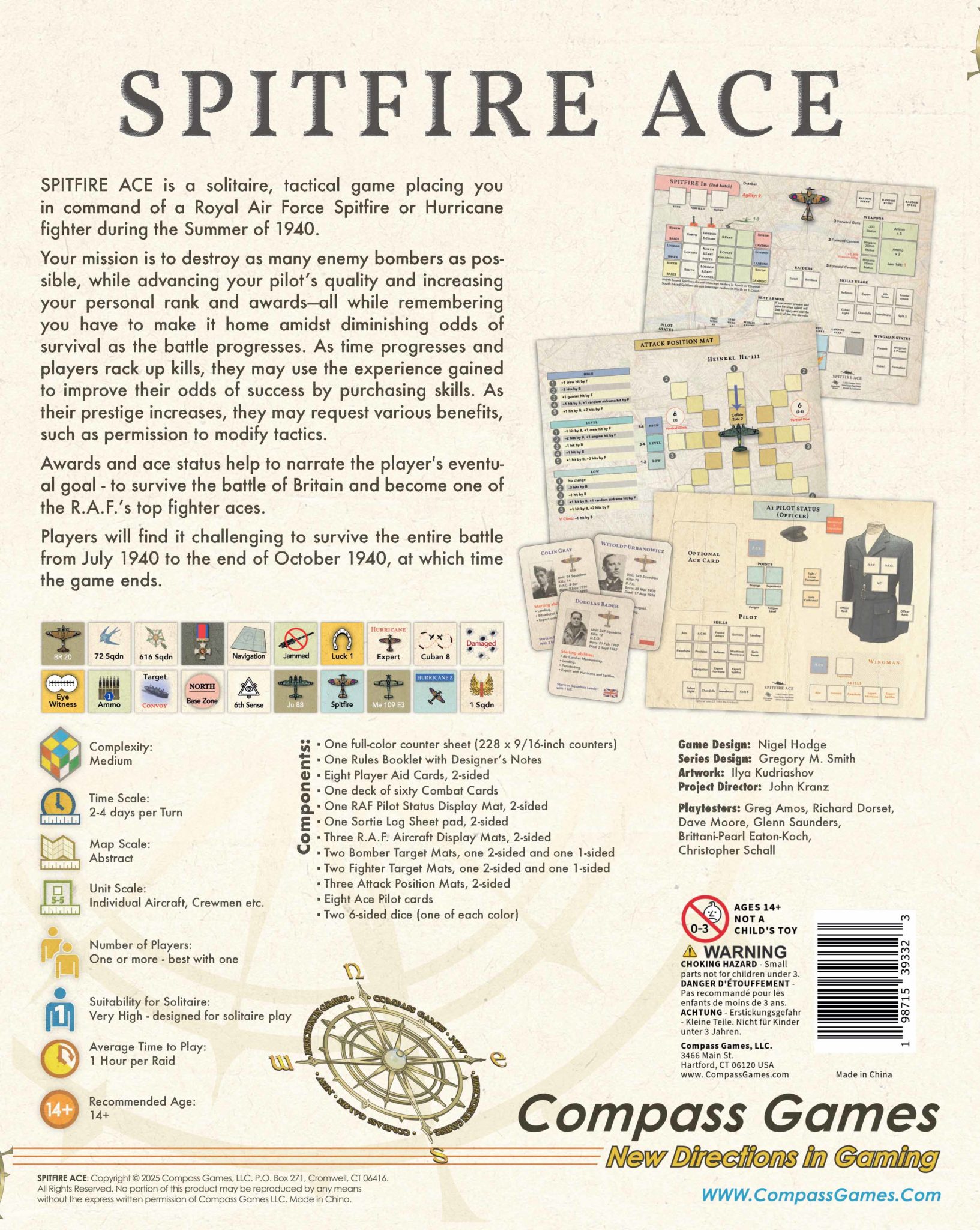 Spitfire Ace: Air Defense over Britain, 1940 (Pay Later) – Compass Games