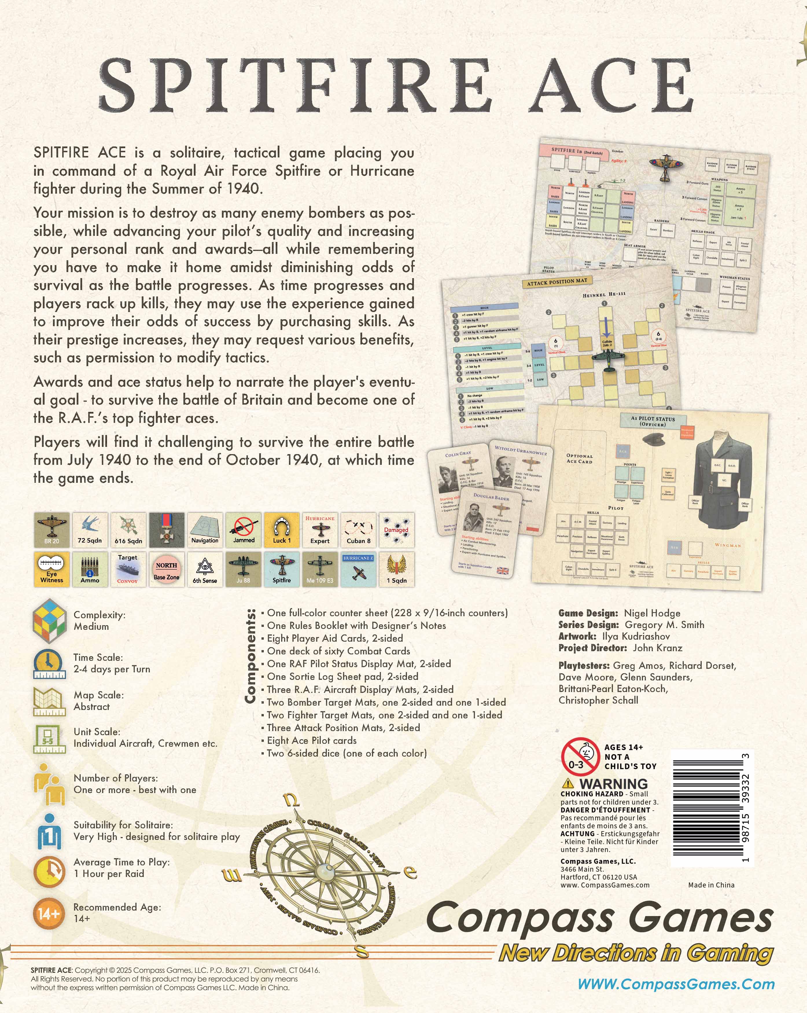 Spitfire Ace: Air Defense over Britain, 1940 (Pay Later) – Compass Games