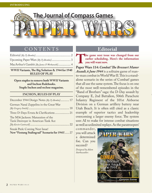 Issue 113: Magazine & Game (Inchon, MacArthur’s Gambit) – Compass Games